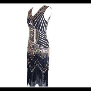 prettyguide | Dresses | 92s Flapper Dress Crystal Gatsby Dress | Poshmark